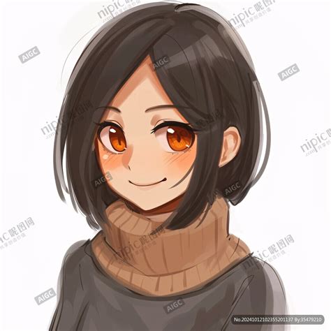 Ai创作图微笑女生女孩插画 人物插画短发女生 人物半身插画 插画人物头像女孩 卡通女孩半身头像 半身头像板绘 少女头像插画 漫画微笑女孩女生 卡通穿毛衣的女孩 鼠绘少女 板绘少女插画 小米卡通