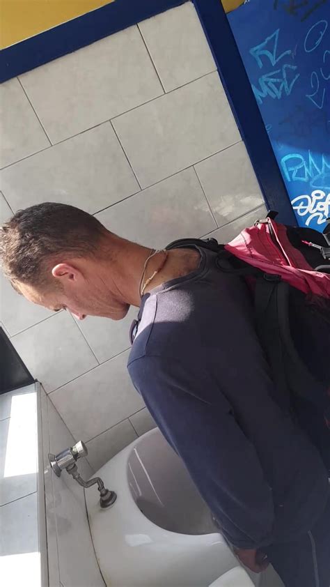 Peeing Daddy Hippie Caught Pissing