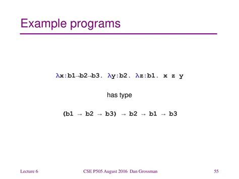 Csep505 Programming Languages Lecture 6 Types Types Types Ppt