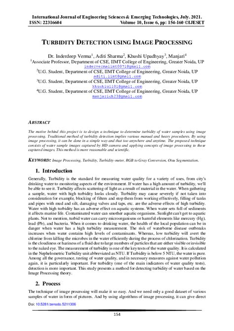 pdf turbidity detection using image processing
