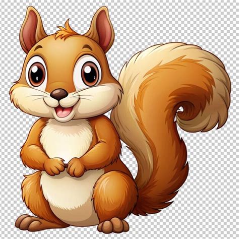 Cute Squirrel Character Premium Ai Generated Psd
