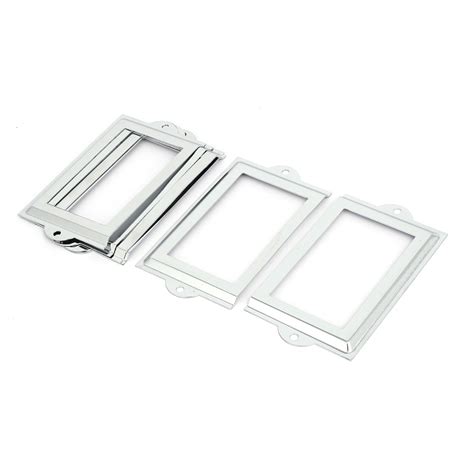 Office File Drawer Tag Label Holders Frames Silver Tone Mm X Mm PCS Walmart Com