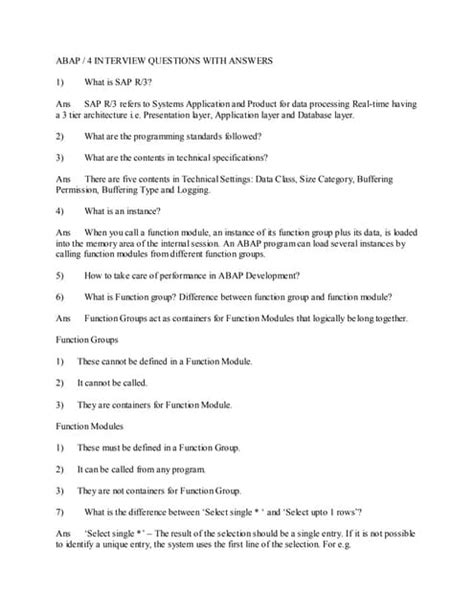 Abap Questions Pdf