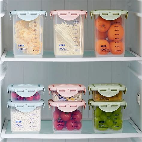 Maikami Кухня Половина флип коробка для хранения еды бак для хранения герметичные пластиковые