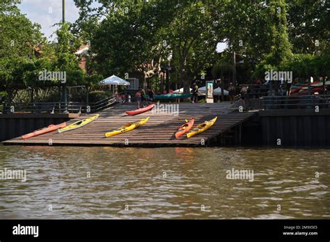 Tigre Buenos Aires Argentina Jan 11 2022 Kayaks On The Banks Of The