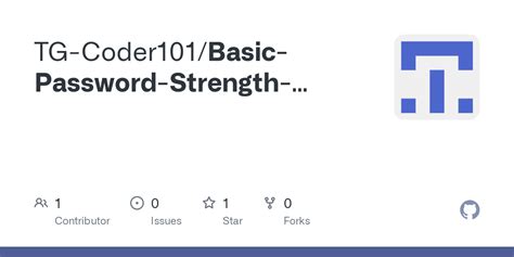 Github Tg Coder101basic Password Strength Checker