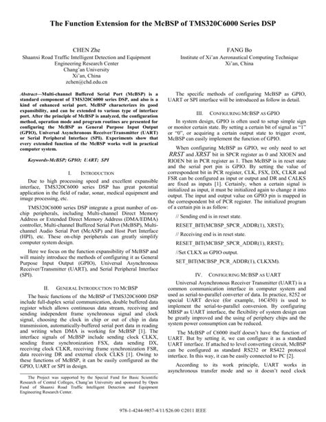 McBSP IEEE