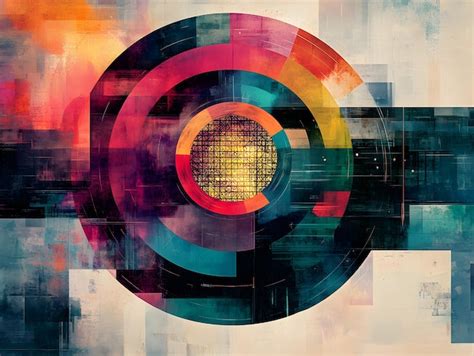 Abstract Digital Representation Of A Futuristic Data Network With