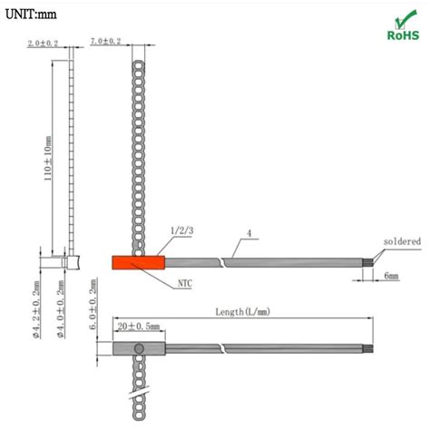 Buy Wholesale China Tt P K Ntc Thermistor Pipe Strap On Temperature Sensor X Mm Copper Plate