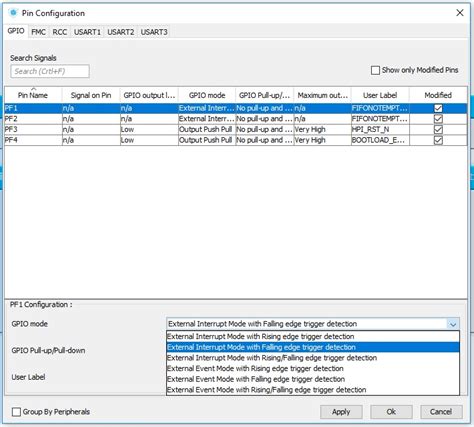 External Interrupts In Stm32cubemx On Both Risingfalling Electrical