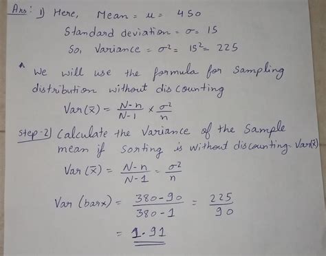 [solved] A Sample Of Size N 90 Is Randomly Drawn From A Finite Population Of Size N 380 With