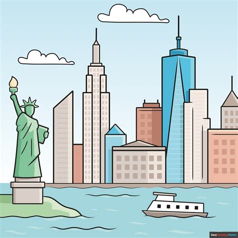Learn To Draw The New York Skyline This Step By Step Tutorial Makes It