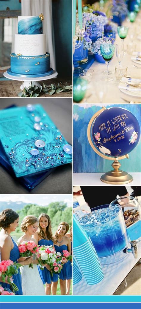 The Best Shades Of Blue Wedding Color Ideas For 2017 Blue Themed Wedding Ocean Blue Weddings