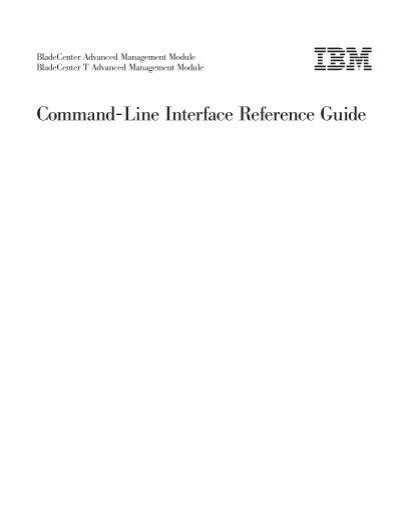 Command Line Interface Reference Guide