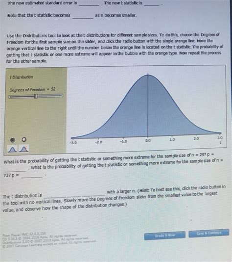 Solved 4 The T Statistic The T Distribution And Sample Chegg Com