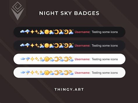 Night Sky Stream Badges For Twitch Youtube Discord Bit Etsy