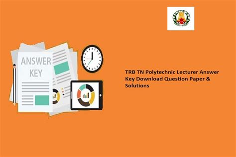 Trb Tn Polytechnic Lecturer Answer Key 2025 Question Paper And Solutions