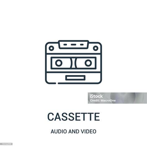 오디오 및 비디오 컬렉션에서 카세트 아이콘 벡터입니다 얇은 라인 카세트 개요 아이콘 벡터 일러스트 레이 션입니다 0명에 대한 스톡 벡터 아트 및 기타 이미지 Istock