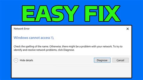 How To Fix Unable To Access Network Shares In Windows Youtube