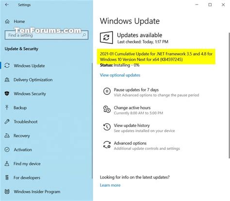 Kb4597245 Cumulative Update Net Framework 35 And 48 Windows 10 Next