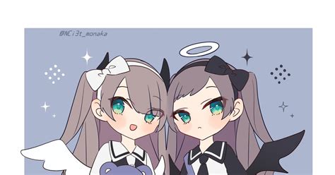 オリジナル 双子の天使と悪魔 なかのイラスト Pixiv