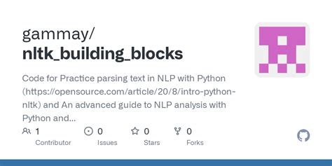 GitHub Gammay Nltk Building Blocks Code For Practice Parsing Text In NLP With Python Https