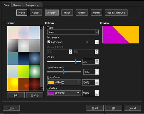 Gradient Color Option English Ask Libreoffice