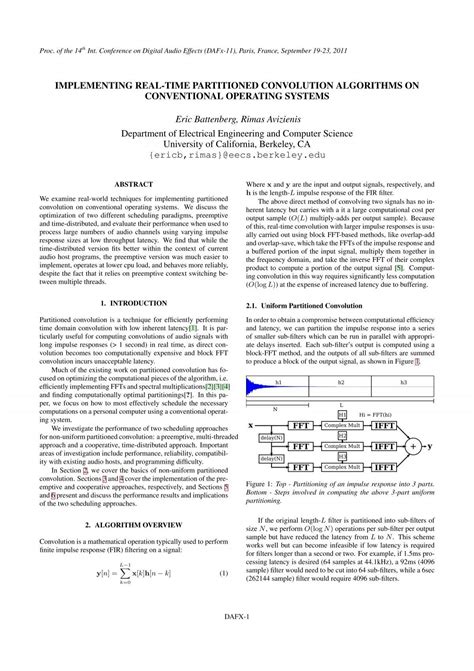 Implementing Real Time Partitioned Convolution Algorithms On