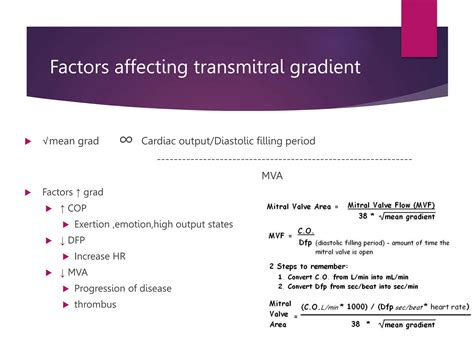 Clinical Hemodynamics In Mitral Stenosis Ppt