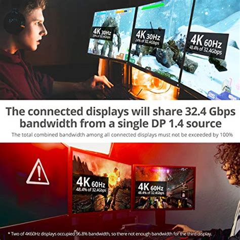 SIIG DisplayPort To DisplayPort And HDMI MST Hub Video Splitter K Hz X DP X HDMI