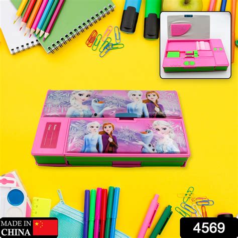 4569 Multi Purpose Gadget Jumbo Pencil Box Compass With Calculator
