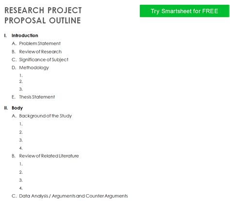 10 Professional Project Outline Word Templates