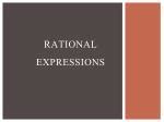 PPT Rational Expressions PowerPoint Presentation Free Download ID 6396184