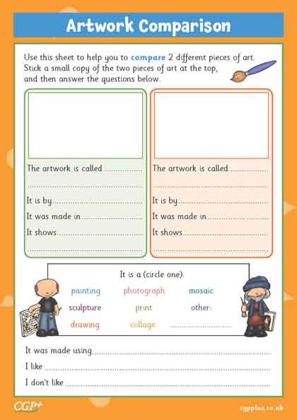 Comparing Two Pieces Of Art Years 1 2 Cgp Plus