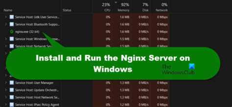 How To Install And Run The Nginx Server On Windows
