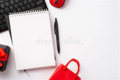 Cyber Monday Concept Top View Photo Of Open Notebook Pen Keyboard
