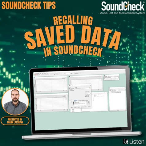 Recall Saved Data In Soundcheck Listen Inc