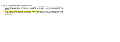TPD E Operation With VCC Open Interface Forum Interface TI E E Support Forums
