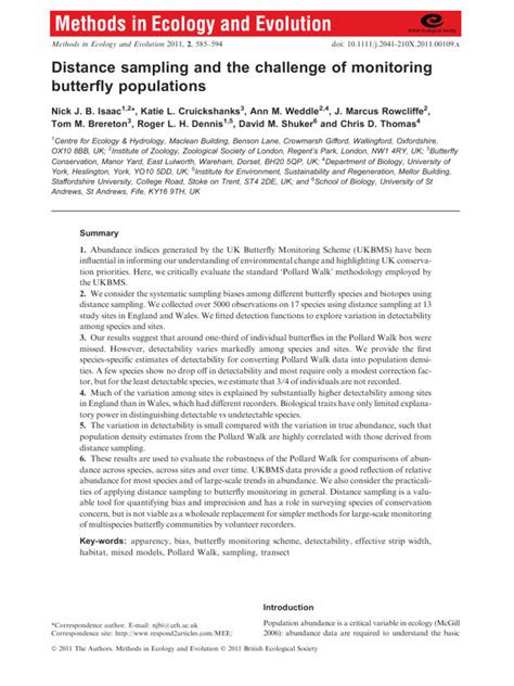 isaac et al 2011 meths ecol evol pdf variance sampling statistics