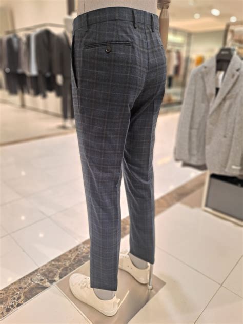 Bon 20 Fw Bn0wpa670 Kh 글렌체크 울 스트레치 카키 슬랙스 정장 바지 더현대닷컴