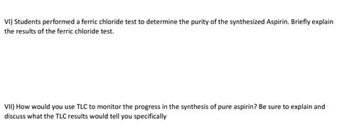 Solved ASPIRIN SYNTHESIS LAB ANALYSIS In An Experiment To Chegg Com