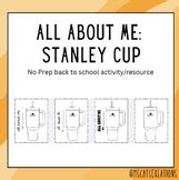 All About Me Stanley Cup Edition Back To School No Prep Activity