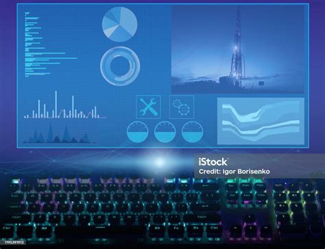 인공 지능을 이용한 시추 장비의 기계 학습 및 제어 개념으로 우물의 사고율을 제거합니다 광업에 대한 스톡 사진 및 기타 이미지 광업 머신 러닝 사물 인터넷 Istock