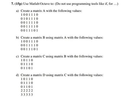 Solved 715p Use Matlaboctave To Do Not Use Programming