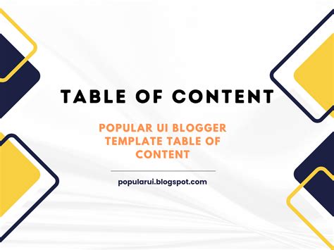 Popular Ui Blogger Template Table Of Content Popular Ui