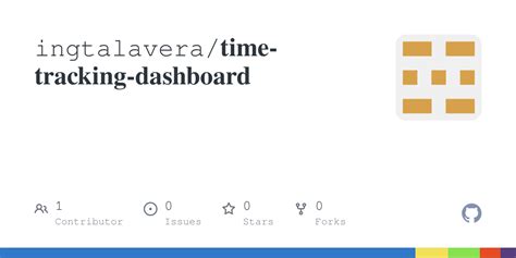 Github Ingtalavera Time Tracking Dashboard
