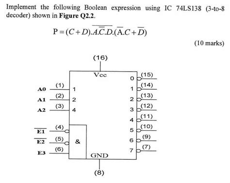 Solved Implement The Following Boolean Expression Using Ic