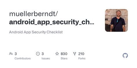 Github Muellerberndtandroidappsecuritychecklist Android App