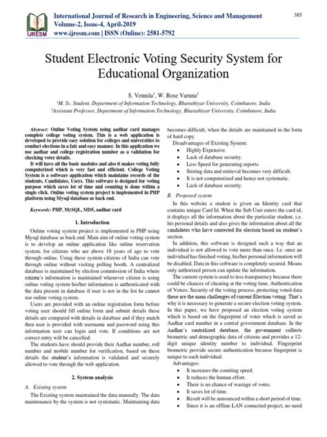 Studentelectronicvotingsecuritysyste Pdf World Wide Web Studentelectronicvotingsecuritysyste Pdf World Wide Web