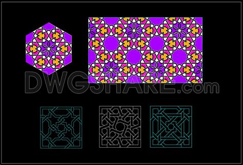 206 Download Free Cad Drawings Of Islamic Geometric Patterns